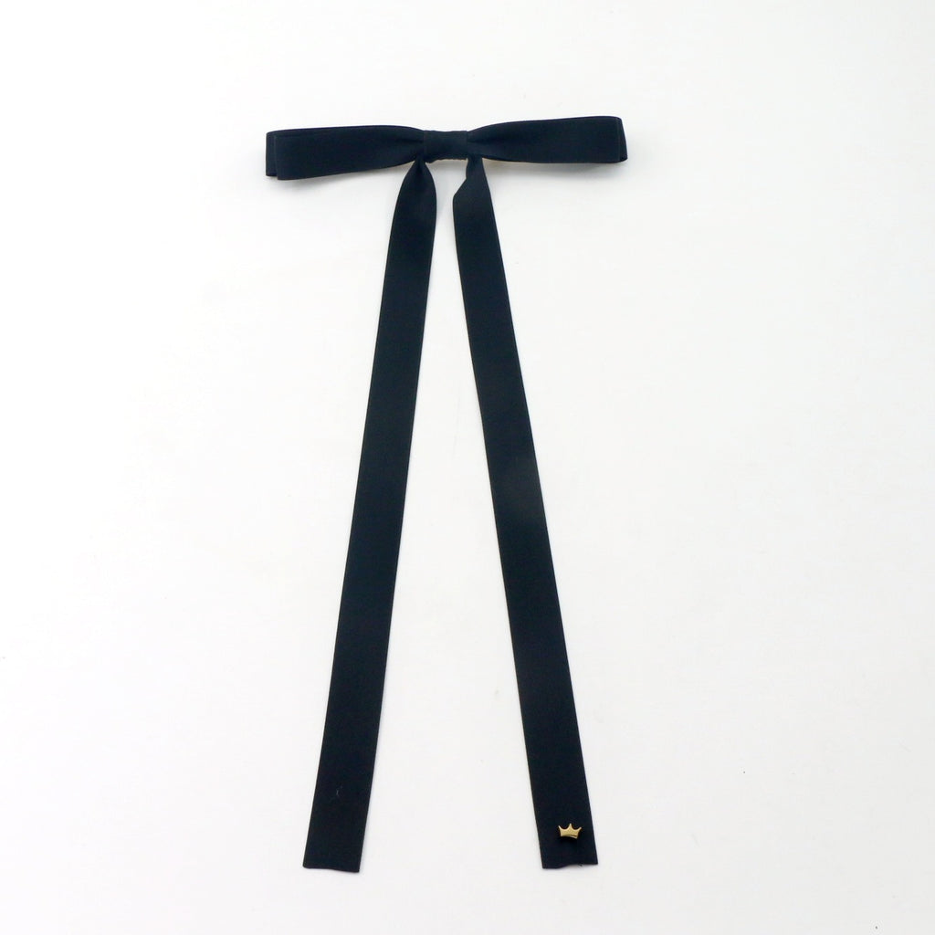 Dark Chocolate XL Ribbon Bow Clip – Adorned