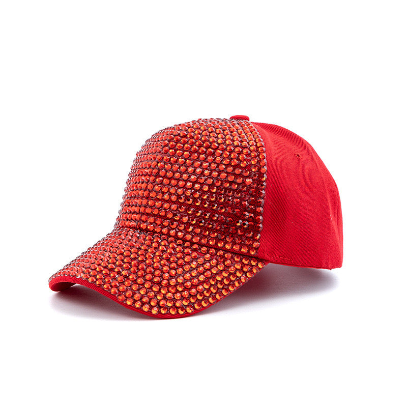 Red Rhinestone Hat – Adorned